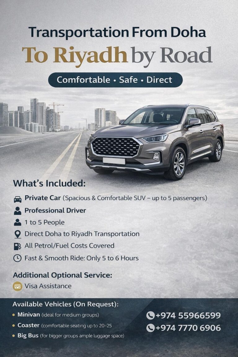Best Doha To Riyadh Transfers 2026 (Through Licensed Partners)