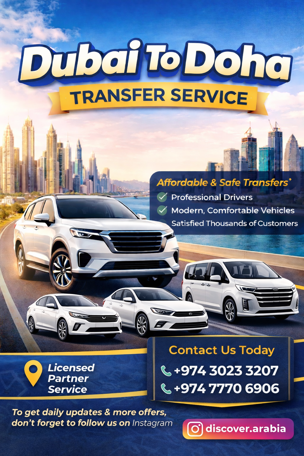 Best Affordable Dubai To Doha By Road Transfer 2026